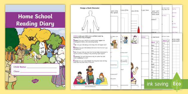 KS1 Home School Reading Diary (teacher made)
