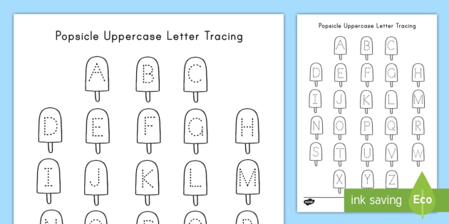 Popsicle Uppercase Letter Printables Fun Teaching Letters Activity