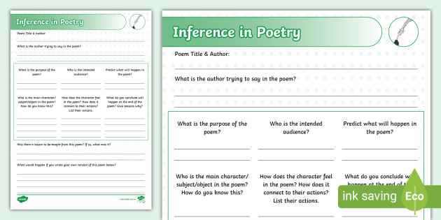Inferring Poems Allpdf Allpdf Inference Poetry Poems