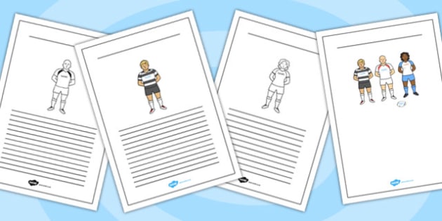 Rugby Writing Frames