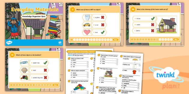Retrieval Practice: Science: Everyday Materials: Year 1: Knowledge ...