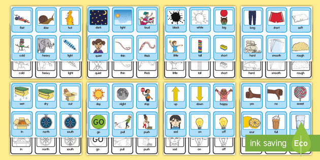 Matching Cards: Opposites (teacher made)