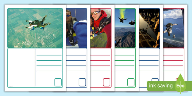 FREE! - Skydive Postcards (Teacher-Made)