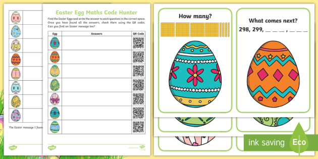 Easter Egg Maths Code Hunter (teacher made)