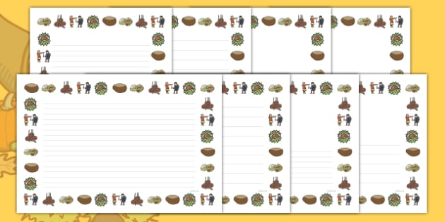 Autumn Conker Page Border Pack