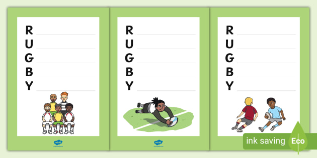 Rugby Acrostic Poem Template