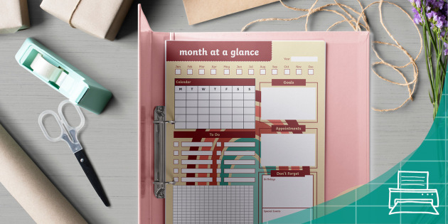 Muted Rainbow | Month at a Glance | Twinkl Busy Bees