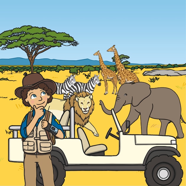 Places Early Years (EYFS), space, seaside, farm, safari, jungle