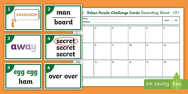 What Is a Rebus? Writing, Puzzles and More - Twinkl