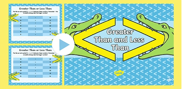 What is Greater than (>) and less than