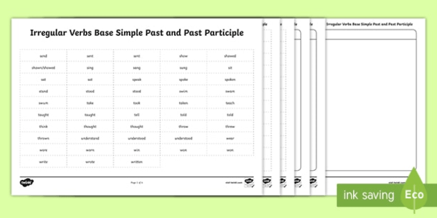What is an Irregular Verb? - Answered - Twinkl teaching Wiki