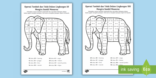 Operasi Tambah - Penambahan - Cabar Minda Matematik Tambah