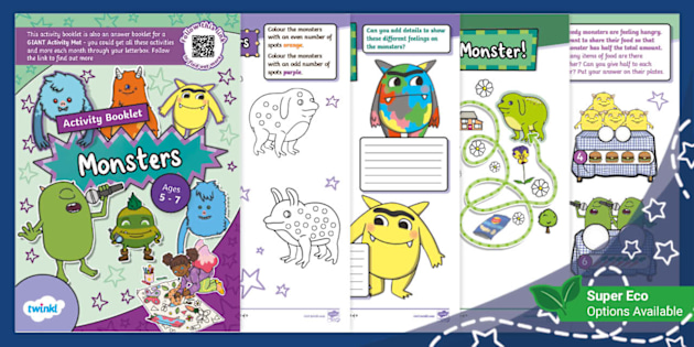 Monsters - Themes and Topics - GIANT Activity Mat - Parents