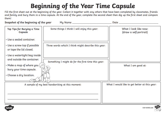 Time Capsule Worksheet Time Capsule Ideas Primary Lupon gov ph