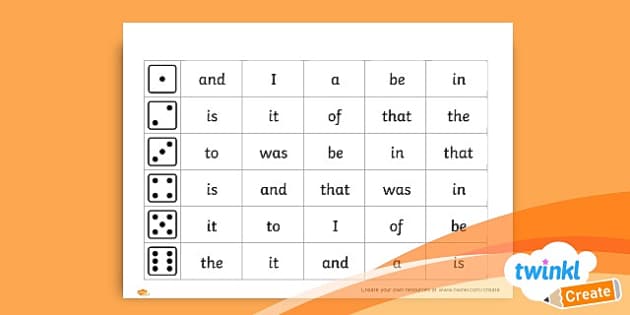 Golden words roll and read - Twinkl