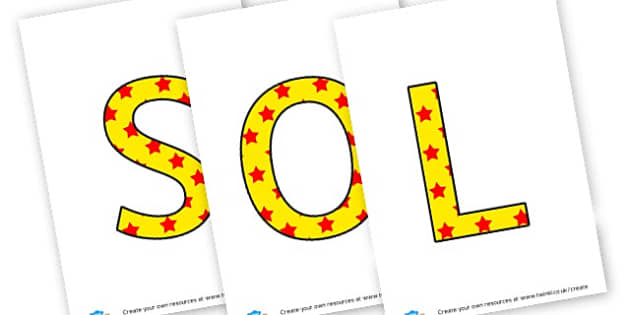 Solar - Display Lettering (teacher made) - Twinkl