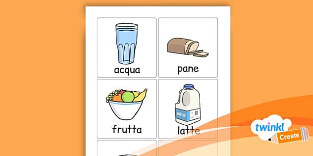 Italian common foods 1 - Twinkl