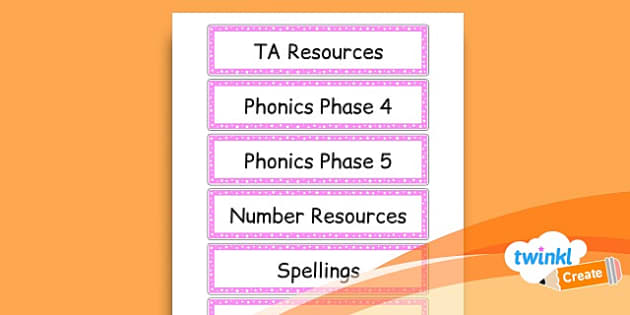 TA Draw Labels - Twinkl