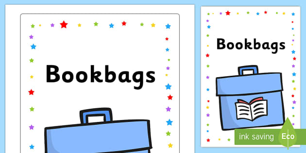 Bookbags Label (teacher made) - Twinkl