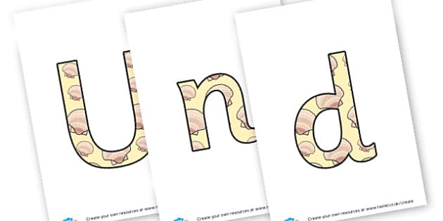 Under the Sea lettering - display lettering (Teacher-Made)