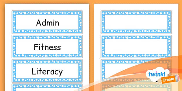 Timetable Signs - Twinkl