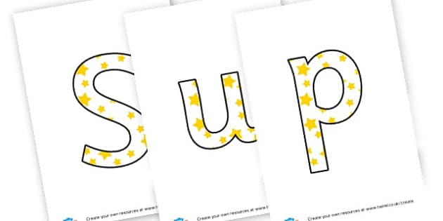 Super Star Learning Display Lettering Teacher Made