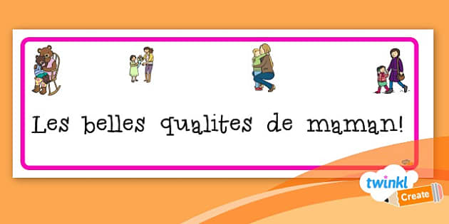 qualites de Maman - Twinkl
