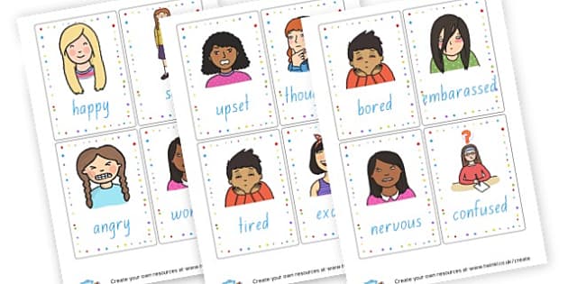 Emotion Word Cards (teacher made) - Twinkl