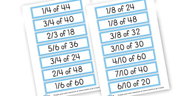 Fractions Challenge Cards - Number_Fractions - Twinkl