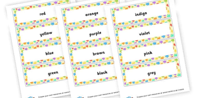 Colours Word Cards - Colour Primary Resources (teacher made)