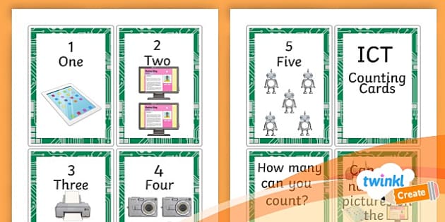 ICT Counting Cards - Twinkl