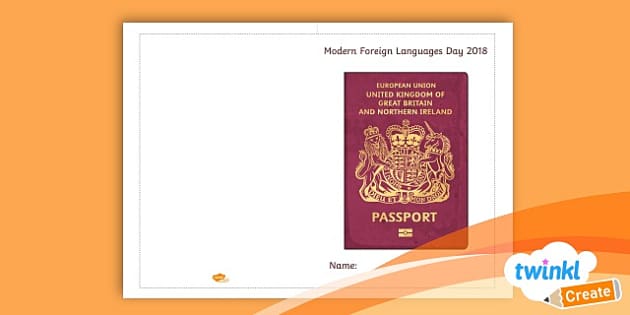 MFL day passport 2018 - Twinkl