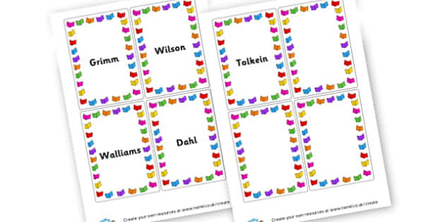 Author Labels (teacher made) - Twinkl