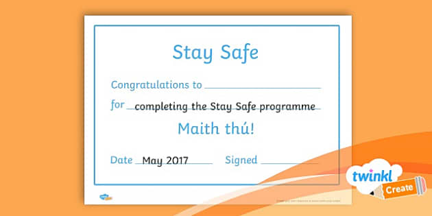 Stay Safe - Twinkl