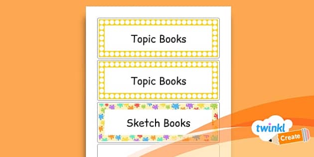 Subject Tray Labels - Twinkl