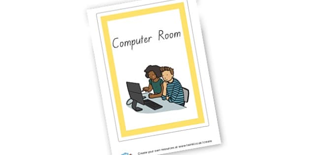 Computer Room Poster (teacher made) - Twinkl