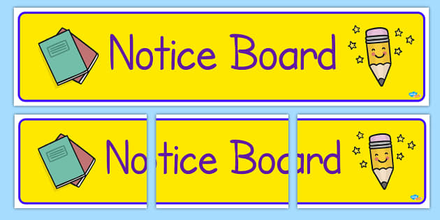 Notice Board Display Banner - Classroom Banners Primary