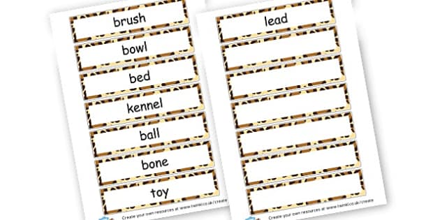 pet words (Teacher-Made) - Twinkl