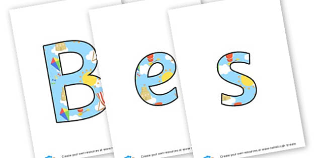 Beside the Seaside - Display Lettering (teacher made)