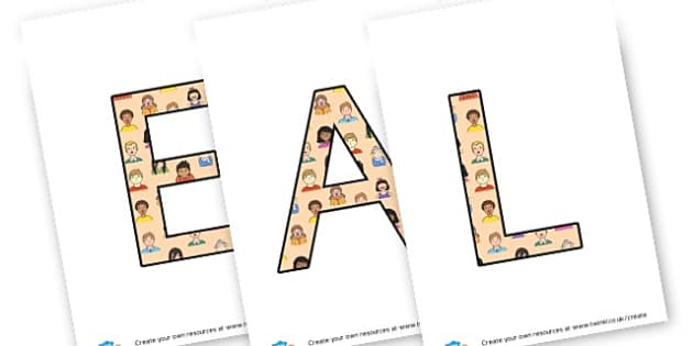 EAL - Display Lettering (teacher made) - Twinkl