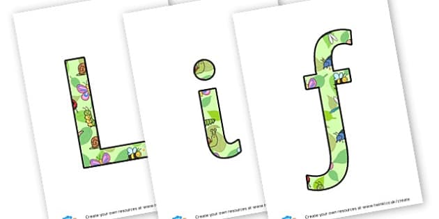 Life cycles lettering - display lettering (teacher made)