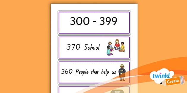 Dewey JNF 300s - Twinkl