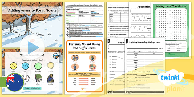 Year 2 Language Conventions Forming Nouns Using -ness Lesson