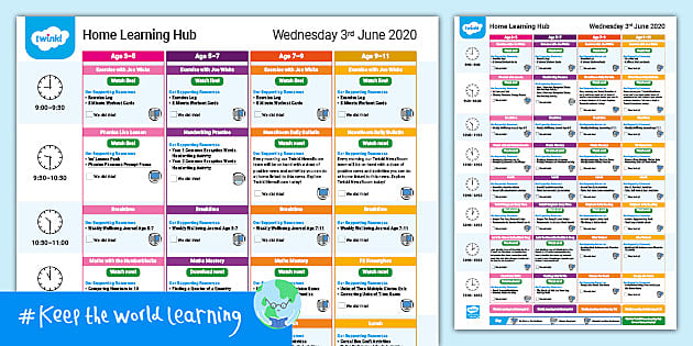 FREE! - Home Learning Daily Hub Plan Wednesday 3rd June FREE! - Home Learning Daily Hub Plan Wednesday 3rd June