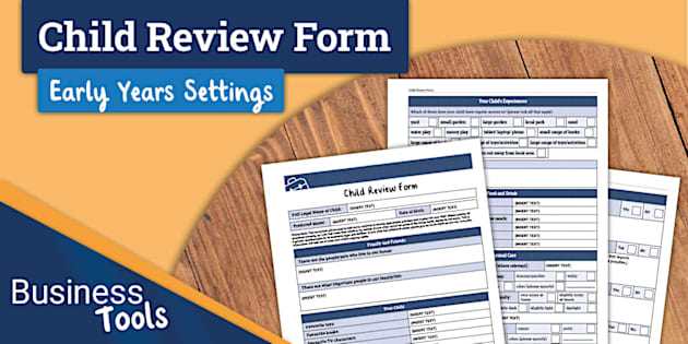 Child Review Form for Early Years Settings