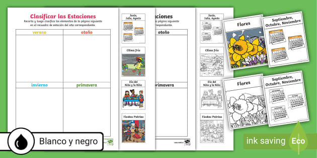 Guía de trabajo Clasificar las Estaciones con Recortables