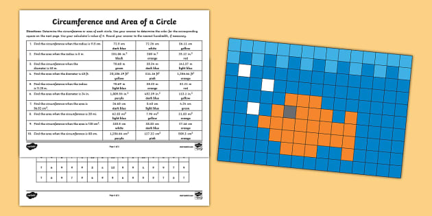 Circumference and Area of a Circle Worksheet | Twinkl USA Circumference and Area of a Circle Worksheet | Twinkl USA
