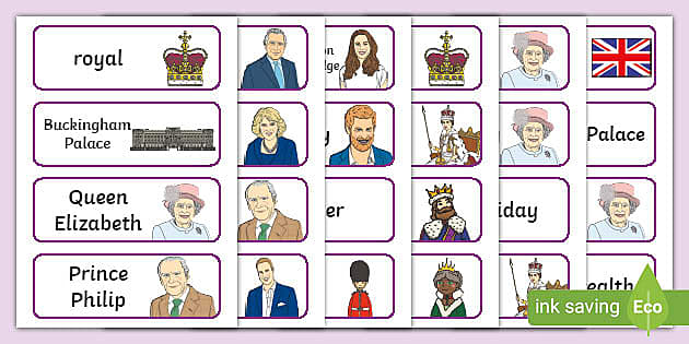 Royal Family Topic Cards (teacher made)