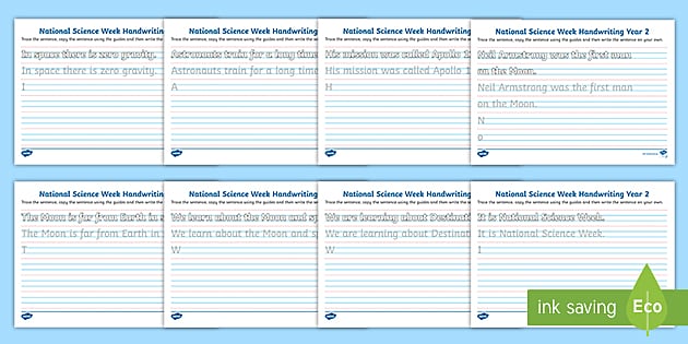 FREE! - Out of Space Year 2 Handwriting Worksheet - Twinkl