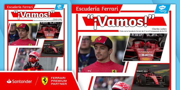 FREE! - Escudería Ferrari - Póster: Charles Leclerc